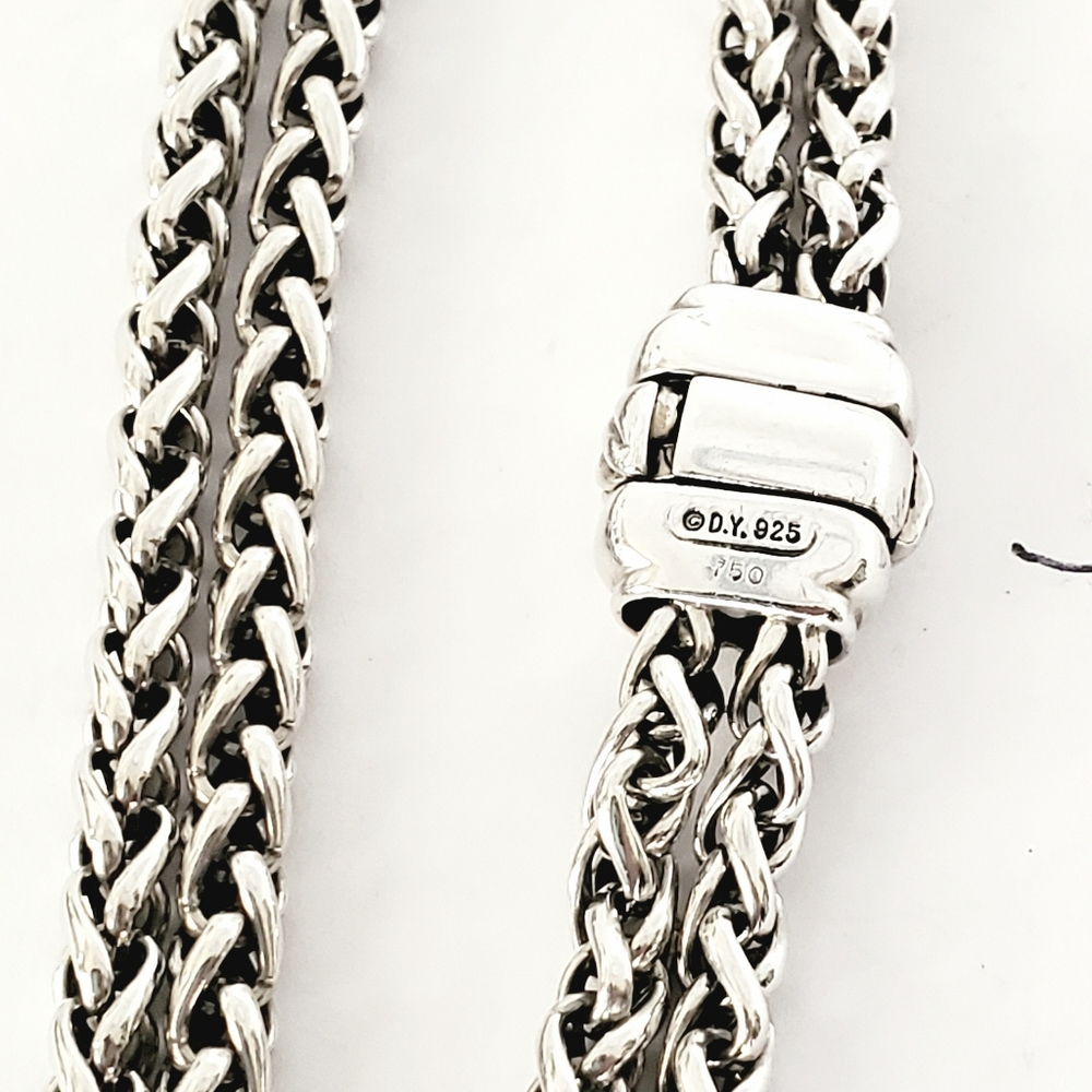 David Yurman Double Wheat Chain Necklace With 18k - Gem